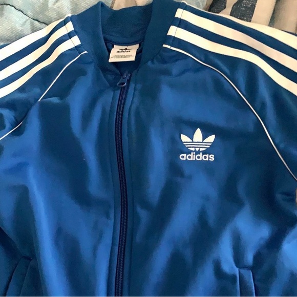 adidas | Jackets & Coats | Adidas Blue Track Jacket | Poshmark